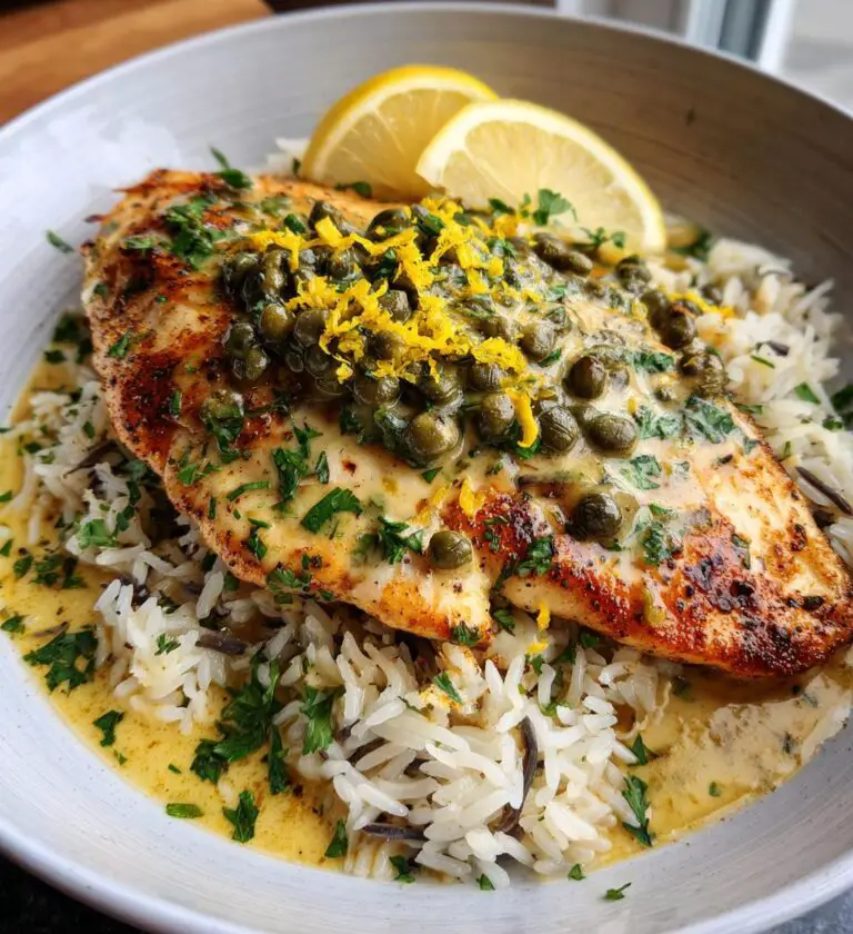 Tilapia Fillet Lemon Caper Sauce Wild Rice Recipe Made Easy