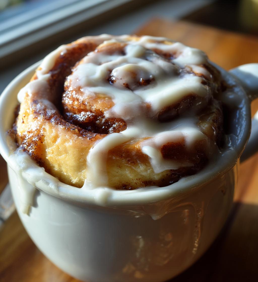 Cinnamon Roll in a Mug: 6 Minutes to Warm Bliss – Vihaad Recipes